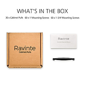 Ravinte 30 Pack 5 Inch Kitchen Cabinet Handles Matte Black Cabinet Pulls Black Drawer Pulls Kitchen Cabinet Hardware Kitchen Handles for Cabinets Cupboard Handles Drawer Handles