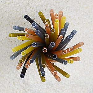 VinaStraws Biodegradable Cereal Straws, 150 pcs Multi Colorful Dringking Straw with Gift Canvas Bag, Eco Friendly Compostable, Alternative to Plastic Straws, Green