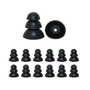 Triple Flange eartips for Select Isotunes Earbuds (See List Below) - 6 Pair Large