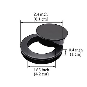 ZXUEZHENG 1 Pieces 2 Inch Silicone Umbrella Hole Ring Plug and Cap Set for Glass Outdoors Patio Table Deck Yard (Silicone,Black)