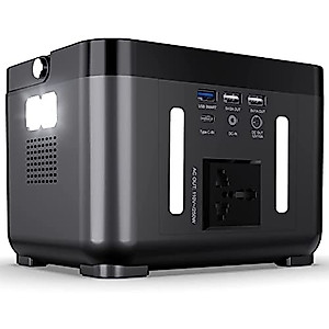 DBPOWER Portable Power Station, Peak 350W Backup Lithium Battery 250Wh 110V Pure Sine Wave AC Outlet Solar Generator Supply(Solar Panel Not Included) for Emergency Outdoor Camping Fishing Hunting CPAP