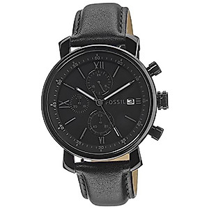 Rhett Chronograph Black Leather Watch