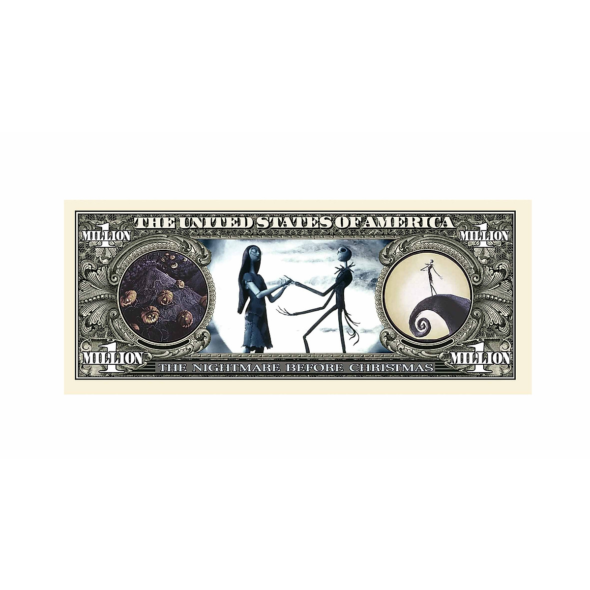 Nightmare Before Christmas Million Dollar Bill - Pack of 5 - Limited Edition Collectible Bill - Jack Skellington - Pumpkin King