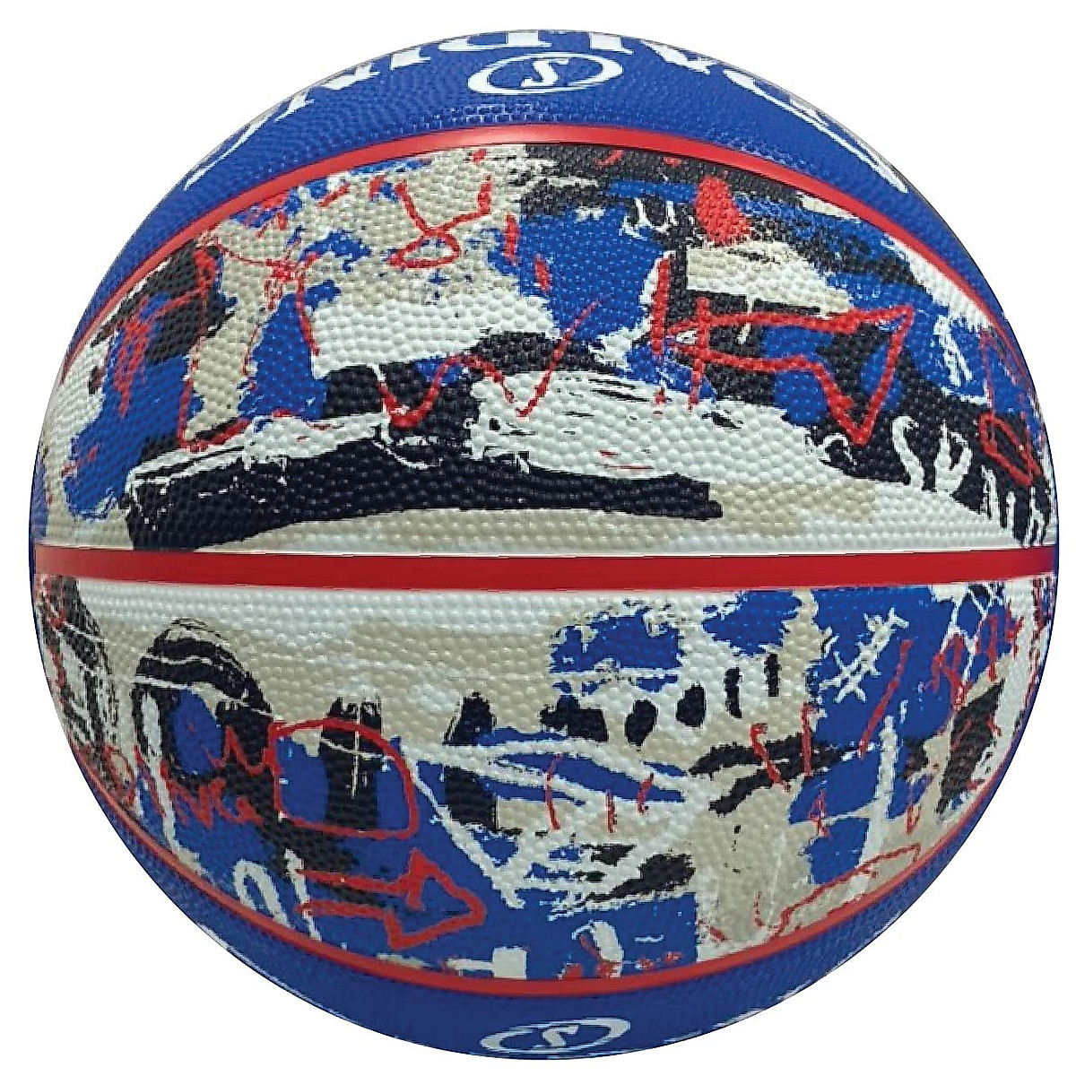 Spalding Unisex - Adult Graffiti Sz6 Ball, Blue/Red, 7