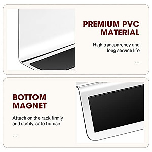 Baluue 5Pcs Clear Shelf Dividers Closets Separator Commodity Divider Magnetic Baffle for Bedroom Kitchen Office Supermarket Clapboard Organization