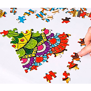 Jigsaw Puzzle 1000 Pieces for Adults. Colorful Round Mandala
