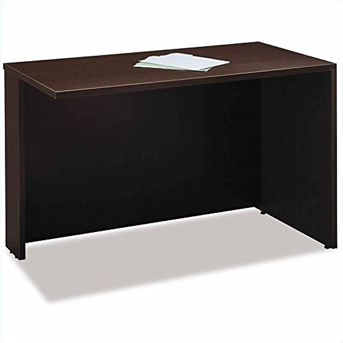 Bush Business Furniture Series C 5-Piece U-Shape Bow-Front Desk in Mocha Cherry