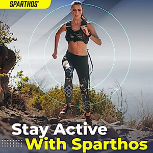 Sparthos Calf Compression Sleeve (Pair) – Leg Compression Brace for Men and Women – Shin Splint Calf Pain Relief Calves Blood Circulation Sports Support Running Walking Cycling Yoga (Black-M)