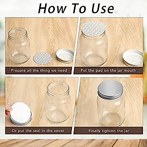 70 mm Foam Lid Liner Pressure Sensitive Seal Round Jar Sealer Bottle Seals Heat Resistant Foam Cap Torque Activated Foam Safety for Protection Safety Jar Cap Bottle Vial Tamper Gasket Kit(100 Pieces)