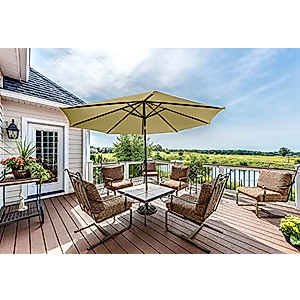 MASTERCANOPY Patio Umbrella for Outdoor Market Table -8 Ribs (7.5ft,Khaki)