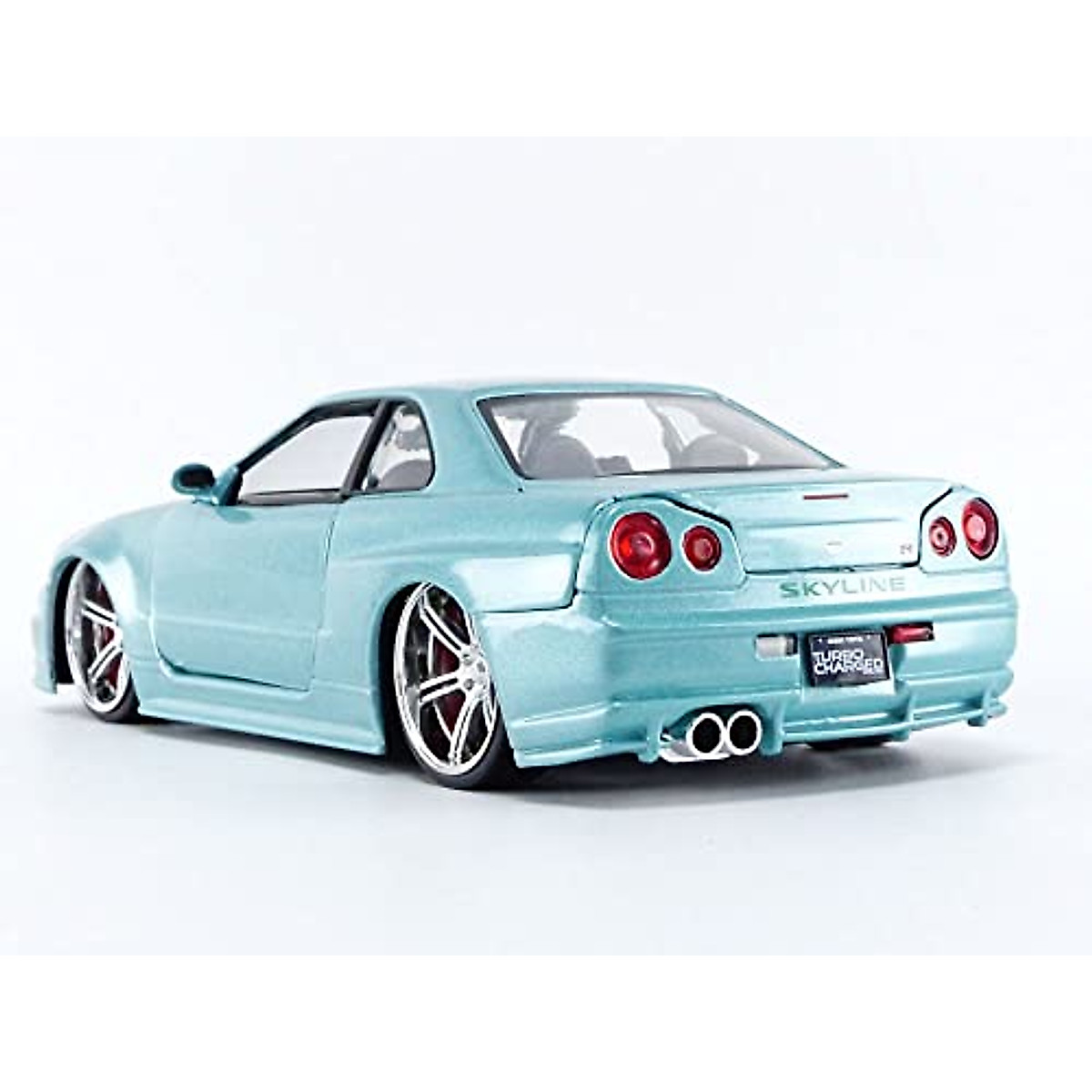 Jada Toys Fast & Furious 1:24 Brian's 2002 Nissan Skyline GT-R R34 Blue Green Die-cast Car, Toys for Kids and Adults