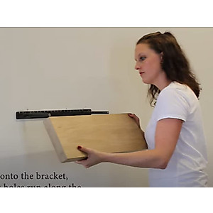 J Thomas Home Rustic Alder Wood Floating Shelf. ONE 1.5 Inch Solid Alder Wood Wall Shelf. Handmade in The USA. Heavy Duty Easy Mount Hidden Bracket. Qty 1 (Unstained, 5.25" D x 18" L)