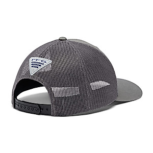 Columbia Unisex PFG Mesh Snap Back Ball Cap, Titanium/Black/Hook, One Size