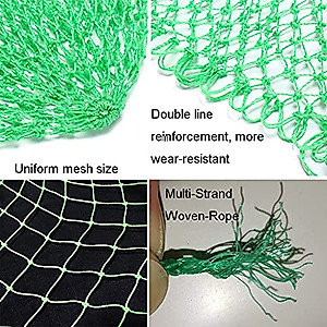 JZTang Fishing Net Diameter 20 inch Replacement Netting Fishing Landing Net Replacement Net for Freshwater Saltwater Fishing Green