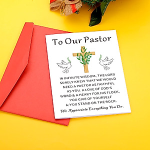 TI-EDC Thanksgiving Card for Pastor, Pastor Appreciation Card Gifts Pastor Gifts for Men MinisterReligious Scripture Gifts Baptism Christian Faith Gift Pastoral Gift from Church Thank You Card