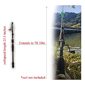 M80 TX WASP Telescopic Fishing Rod and Rod Holder Bank Combo. Compact Design Perfect for Travel. Ideal for Trout, and Medium Sized Fish.