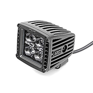 Rough Country 2" Black Series Square LED Cube Lights | Amber DRL - 70903BLKDRLA