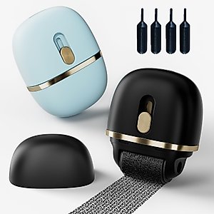 Lomil Identity Theft Protection Roller Stamps 2 Pack - Confidential Roller Stamp with 4 Refills - Wide Ink Roller Identity Protection for ID Blockout, Privacy & Security(Black+Blue)