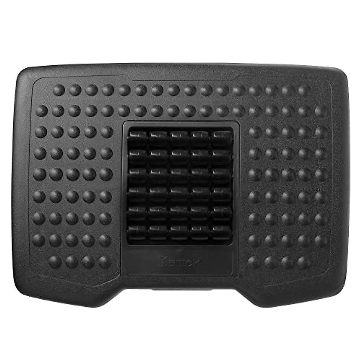 Kantek Premium Ergonomic Height Adjustable Under Desk Footrest, 3 Height Setting, Foot Adjustable Tilt Angle, Supports Feet/Legs, Black