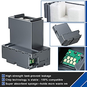 Spaceink T04D1 Ink Maintenance Box for ET-15000 ET-3750 ET-3760 ET-4750 ET-4760 ET-3850 ET-4850 WF-2860 XP-5100 ET-3710 ET-5150 ET-3830 ET-M1000 ST-3000 ET-M2170 Printers. TO4D1/TO4D100/EWMB2/04D1