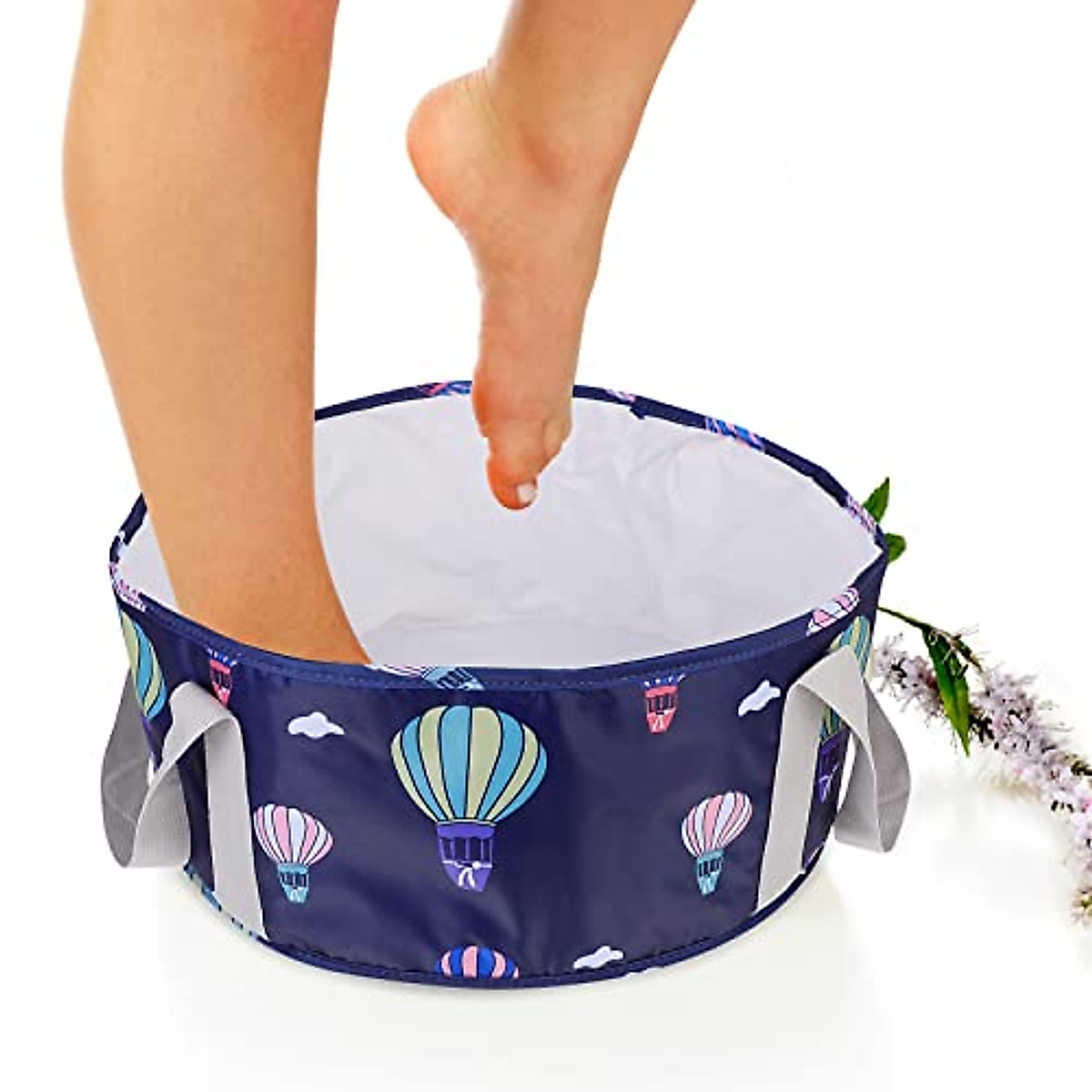 DOITOOL 1pc Portable Collapsible Travel Basin Multi- Functional Foldable Water Basin Practical Warmer Ourdoor Indoor