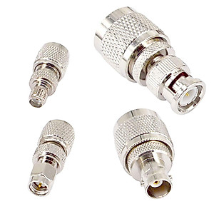 onelinkmore 20 Type Set UHF PL259 SO239 Mini UHF Adapter Kits UHF to SMA/BNC/MCX/FME/F/TNC/Mini UHF RF Coaxial Adapter Male Female Coax UHF VHF HF Radios Adapter Connector Kit …