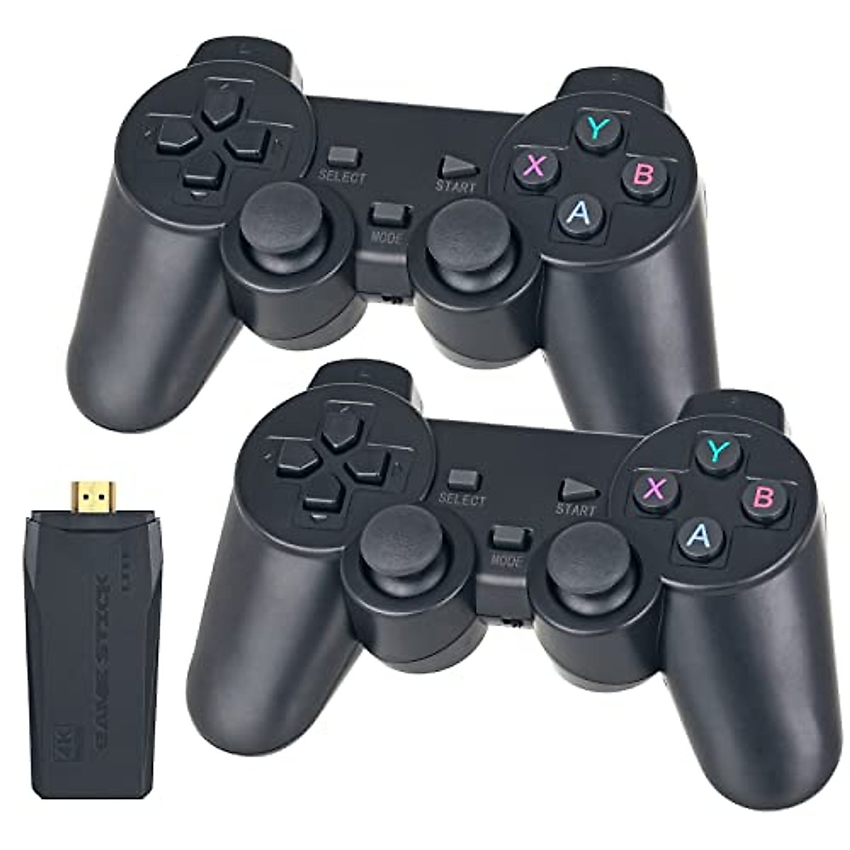 Retro Video Game Console, Wireless Handheld Game Console, Ombsyej 10000+ Classic Game, 2.4G Wireless Controllers, 7 Emulator Consoles, HDMI Output TV Video, Ideal Gift for Kids and Adults, 64G