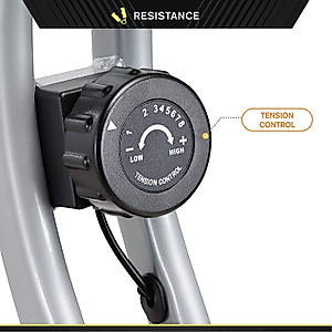 CIRCUIT FITNESS Circuit Fitness Folding Upright Exercise Bike with Adjustable Resistance 250 lb. Max. Capacity AMZ-150BK