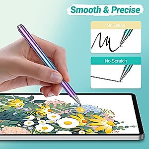Stylus Pens for Touch Screens, High Precision Disk Stylus Pen for iPad with 2 Replaceable Tips Compatible with iPad/iPhone/Android/Tablet and All Universal Touch Screen Devices