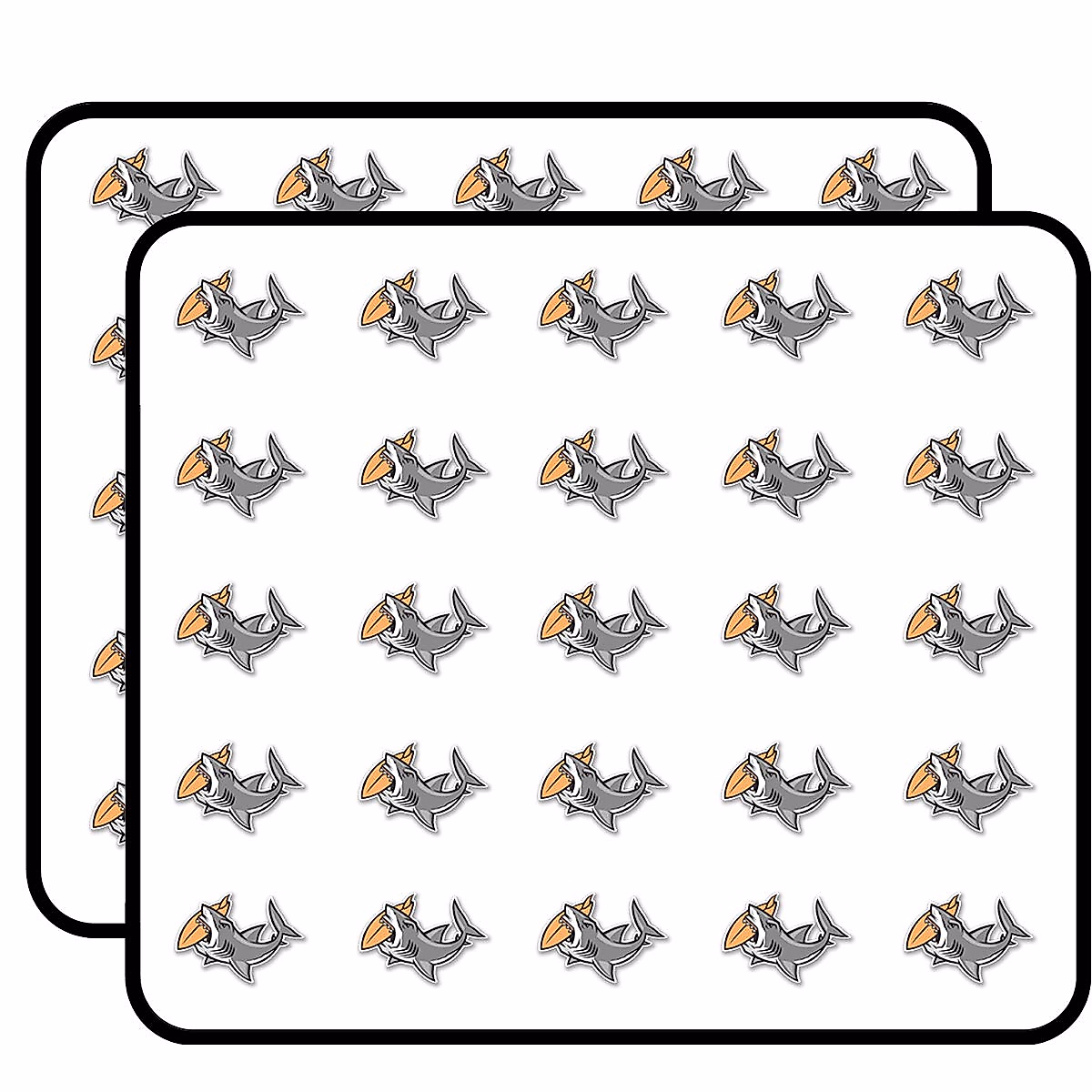 Surf Shark Sticker for Scrapbooking, Calendars, Arts, Kids DIY Crafts, Album, Bullet Journals 50 Pack