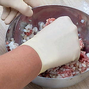 TRONEX 1000 Pcs XS - XL Natural Rubber Latex Disposable Gloves Powder-Free Textured Food Safe White XL - XS Latex Gloves