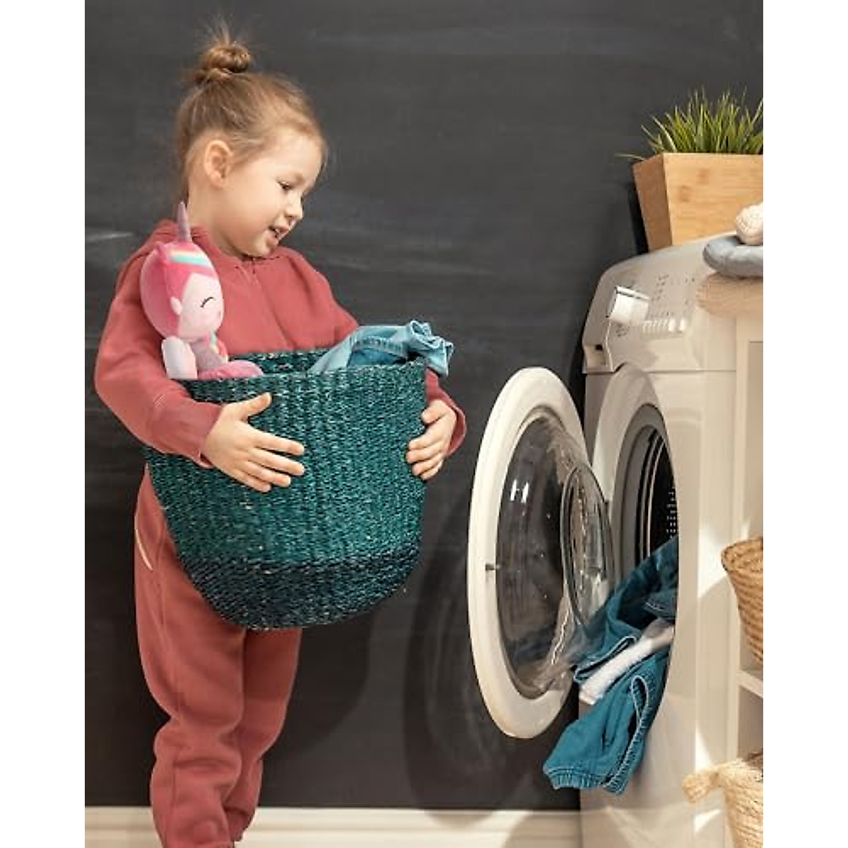 GAGAKU Plush Baby Girl Dolls 17'' Soft Unicorn Stuffed Animal Rag Doll for Girls Unicorn Gift Toys with Gift Bag - Pink