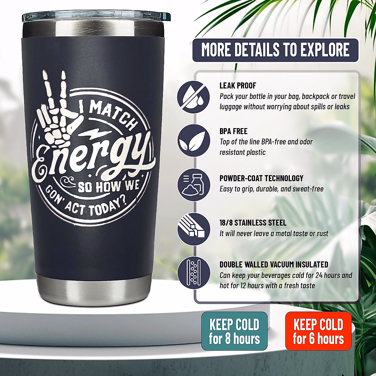 Funny 20oz Travel Coffee Mug -Insulated Stainless Steel Tumbler with Slider Lid, BPA-Free, Dishwasher Safe, Fits Car Cup Holders-Witty Sarcastic Engraved Gift for Women, Men, Coworker Gifts- Black
