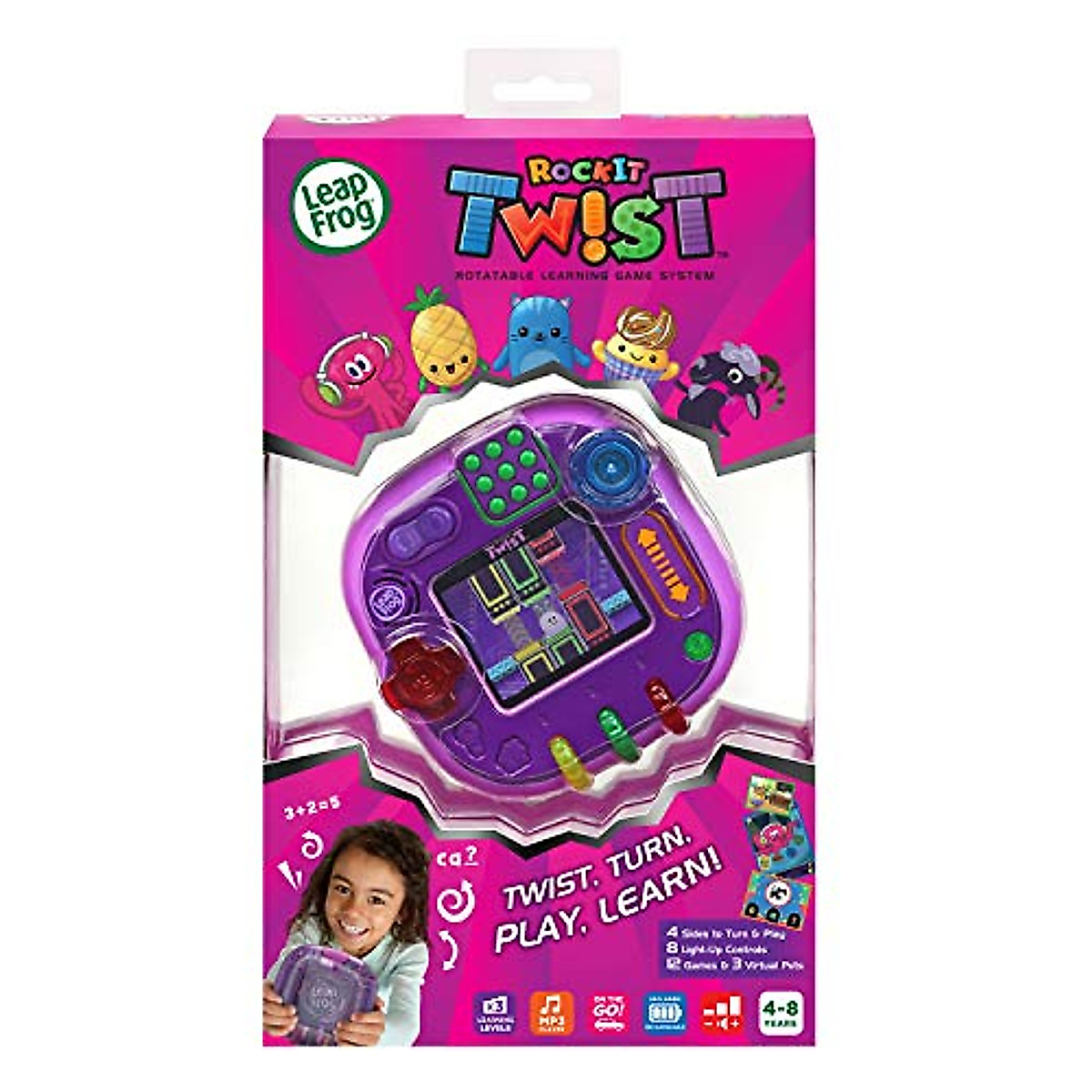 LeapFrog RockIt Twist Handheld Learning Game System, Purple