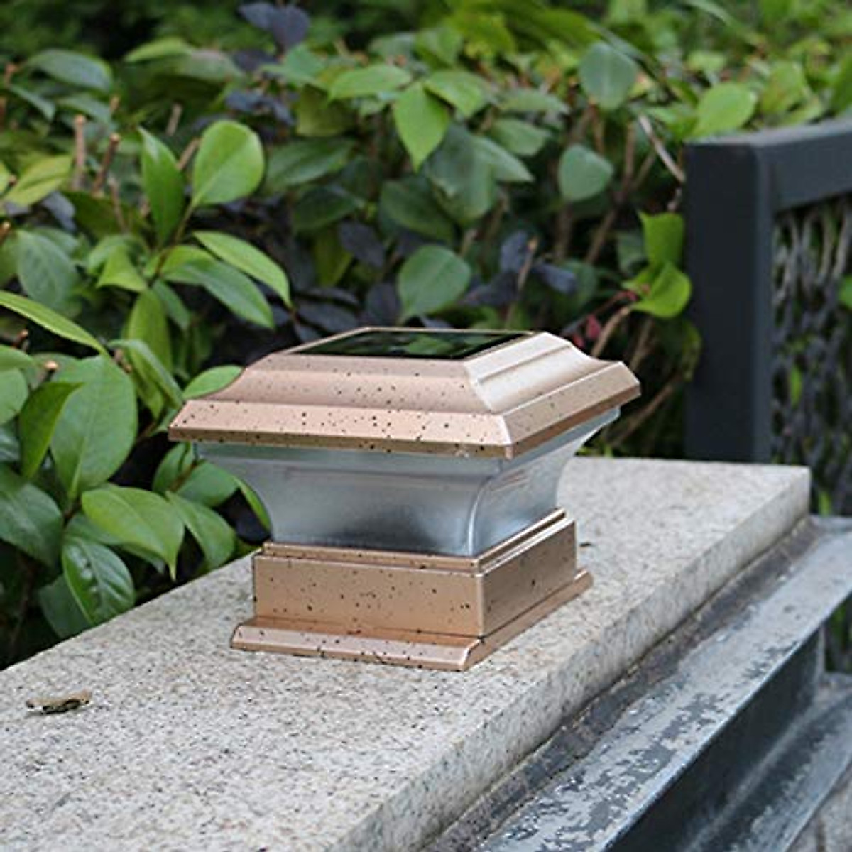 Shipenophy Solar Light Solar Powered Garden Security Lamp Outdoor Waterproof Home Garden Post Deck Light(Warm Yellow Light)