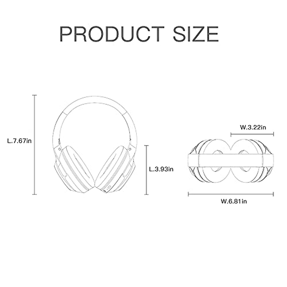 iKF-T1 Pro Wireless Wired Headphones Call Noise Cancelling Bluetooth Headset Bass Stereo Sound 100 Hours Using Time Built-in Microphone Pairing 2 Devices Compatible iOS/Android (Off-White)
