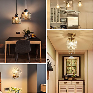 ANWIO G14 LED Globe Filament Bulb E12 Screw Base Dimmable 4.5W(60W Equivalent) 2700K Warm White Chandelier Edison Light Bulb(6-Pack)