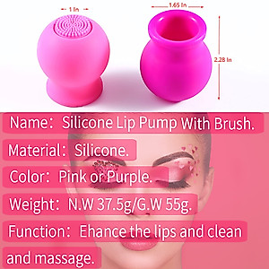Lip Plumper Device Lip Filler Beauty Pump,New Upgrade Soft Silicone Pout Lips Enhancer Plumper Tool, Natural Pout Mouth Tool, City Lips Lip Plumper Full of charm Lip Juvalips,Soft Lip Brush Lip Pump