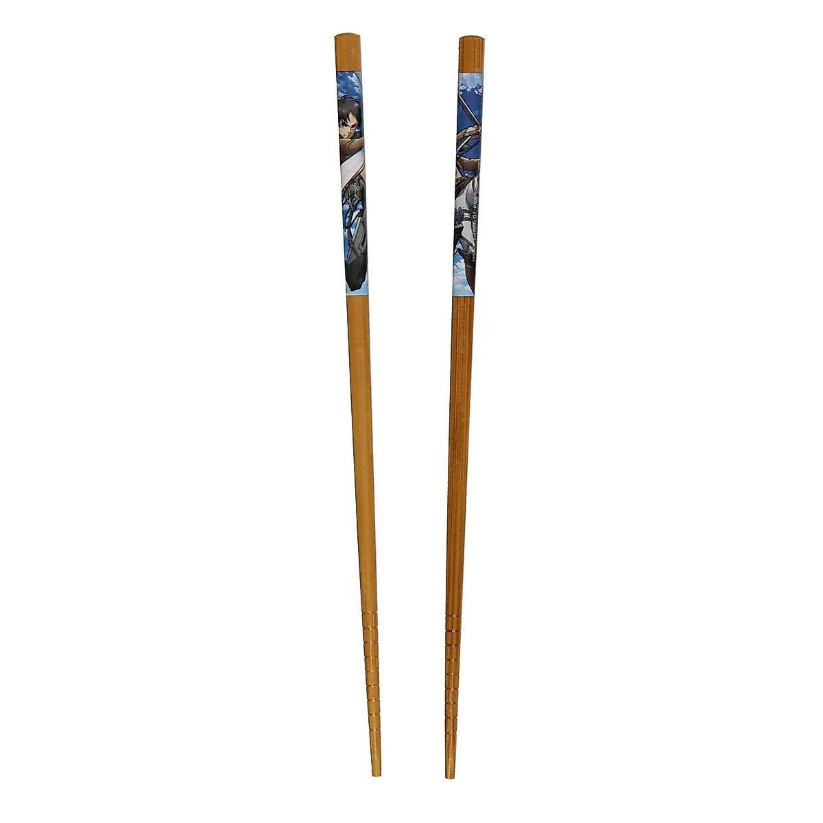 Attack On Titans Bamboo Set Of 2 Collectible Anime Chopsticks 8.85 Inches Long Gift Set