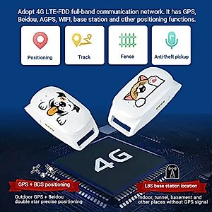 STWAZN Real Time GPS Tracker 4G, Dog/Cat Locator Activity Monitor, 90 Day Ultra Long Track View, Fence Alarm, Lightweight Waterproof Pet Detector，Android/Apple iOS Compatible (Cat)