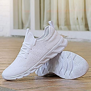 Damyuan Women's Walking Tennis Shoes Casual Mesh-Comfortable Workout Sneakers White,Gym Sport Shoes,Womens Size 11