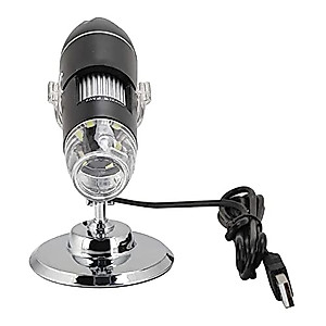 WSJIE 1600X Digital Microscope LED Magnifier Camera USB Electronic Microscope with Lift Stand for Mobile Phone PC (Color : A, Size : See Figure)