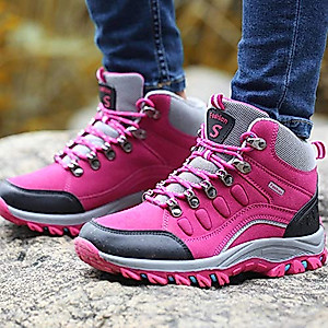 NC Winter High Top Women Hiking Waterproof Trekking Boots Mountain Climbing Shoes Sports Rubber Sole Shoes Nubuck Men Couple