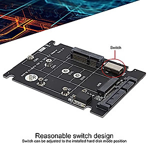 Yoidesu 2 in 1 SSD Adapter Card, MSATA M.2 to SATA Interface Hard Drive Expansion Board Support mSATA Interface/M.2 2230/2240/2260/2280 SSD Adapter with Switch