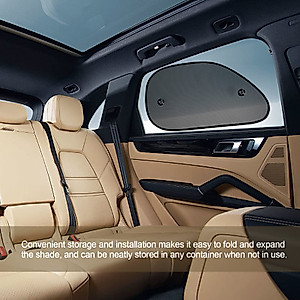 2 Pack Car Side Window Sun Shade, Glare and UV Rays Protection for Your Child, with Sun UV Protection, Reduce Damage from Direct Bright Sunlight and Heat Universal Car Window Shade