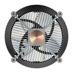 Cooler Master i70C LGA1700 ARGB Intel Low-Profile CPU Air Cooler, Anodized Black Aluminum Fins, Copper Insert Base, 95W TDP CPU Support, 120mm ARGB 3-Pin Fan for Intel LGA1700 For Desktop