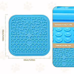 Lick Mat for Dog and Cat, Dog Slow Feeder Mat for Bathing Grooming Nailing Trimming, Food-Grade, Non-Toxic…