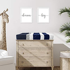 Baby Changing Pad Cover for Navy and Gray Stripe Collection