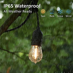 EMITTING 15 Pack Shatterproof S14 Replacement Light Bulbs –1W S14 LED Bulbs, Warm White 2200K, Outdoor String Lights Vintage LED Light Bulbs, E26 Base Edison Plastic Bulbs.