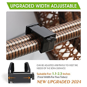 Adjustable Outdoor Furniture Clips Patio Sofa Clips,Sectional Sofa Furniture Chair Clips,Rattan Furniture Clamps Wicker Chair Fasteners, Connect The Sectional or Module Outdoor Couch Patio Furniture